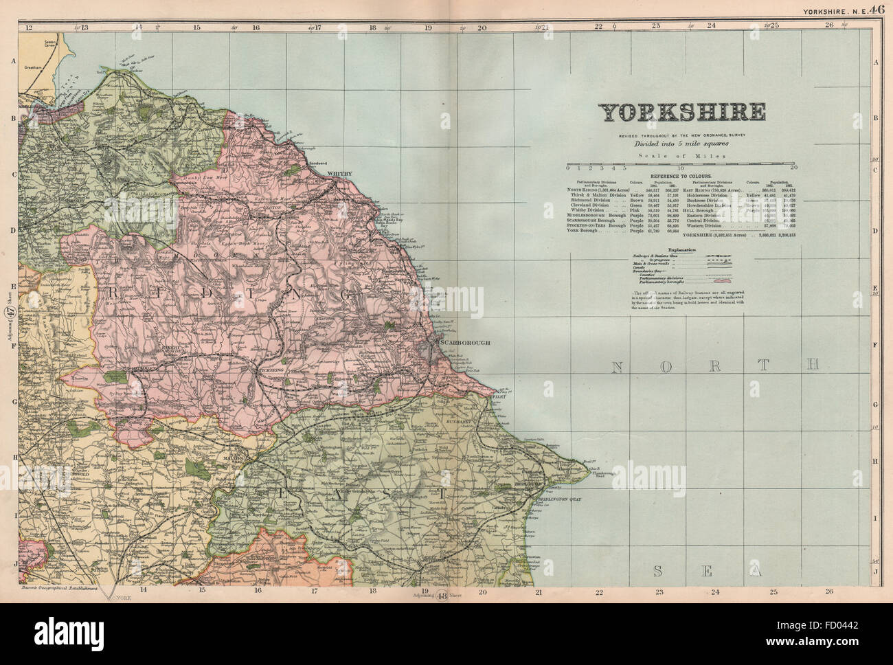 Antique maps of yorkshire hi-res stock photography and images - Alamy