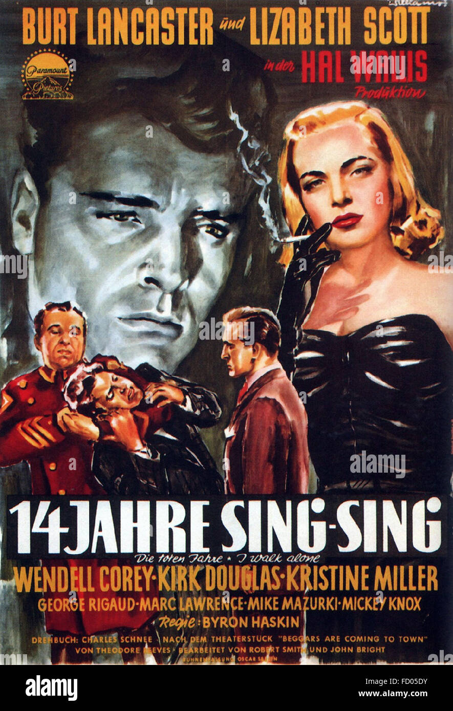 I Walk Alone - German Movie Poster Stock Photo - Alamy