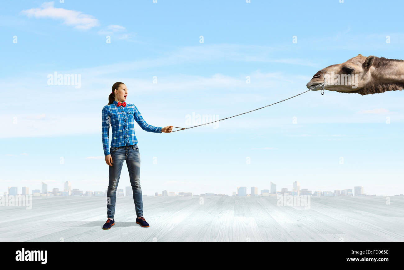 Hand holding lead rope hi-res stock photography and images - Alamy