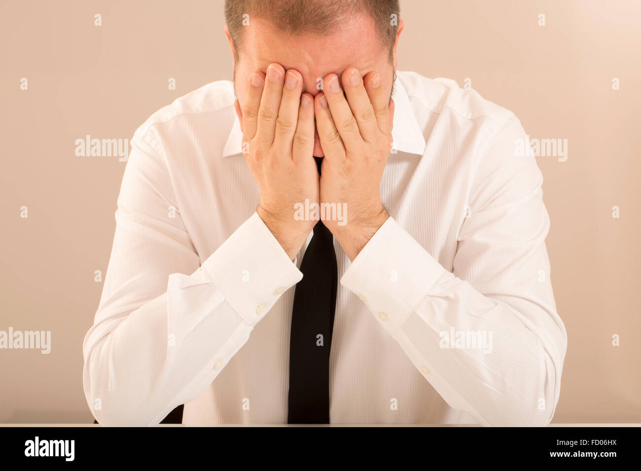 Stressed out office worker man hi-res stock photography and images - Alamy