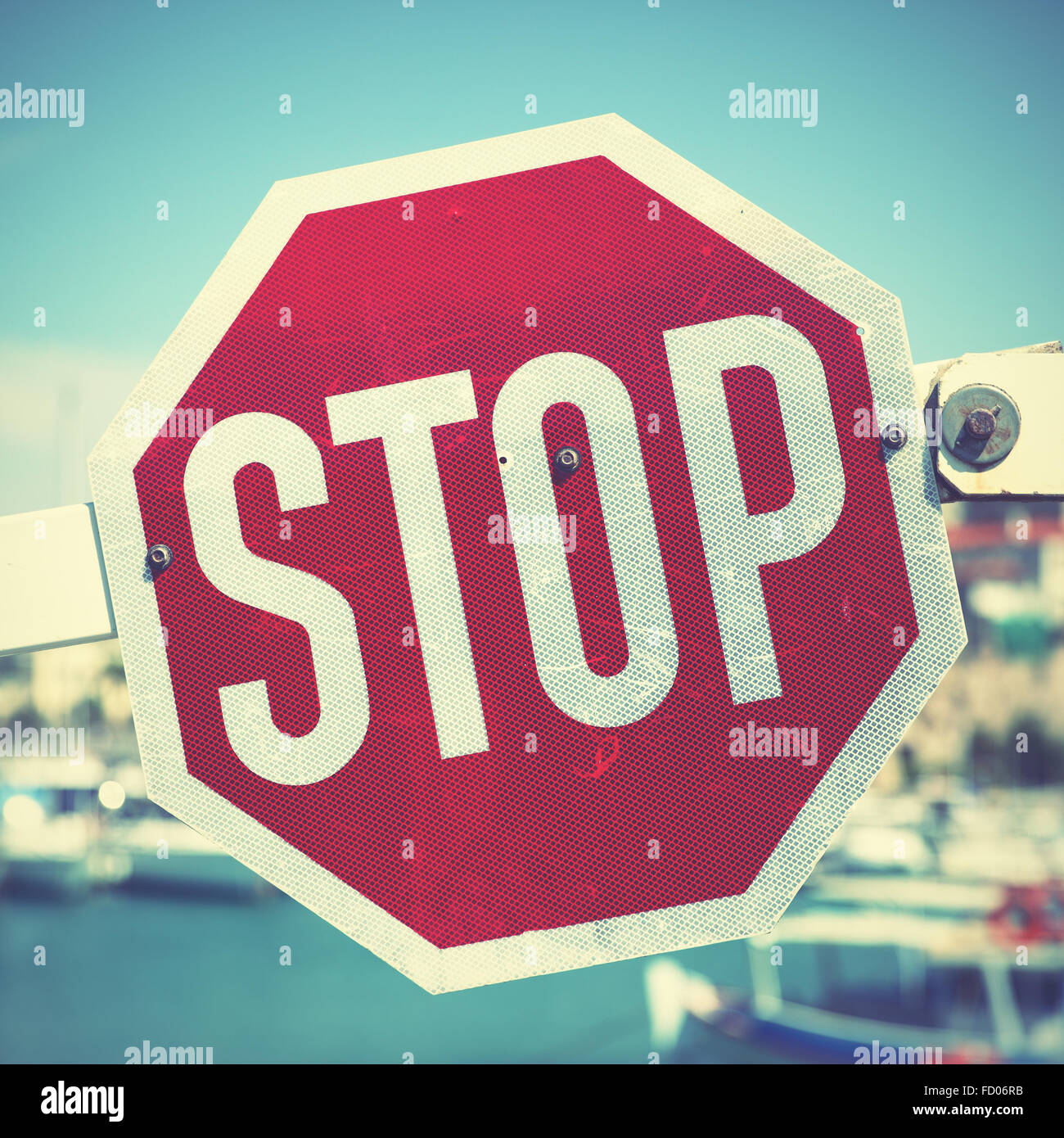 Stop sign barrier hi-res stock photography and images - Alamy