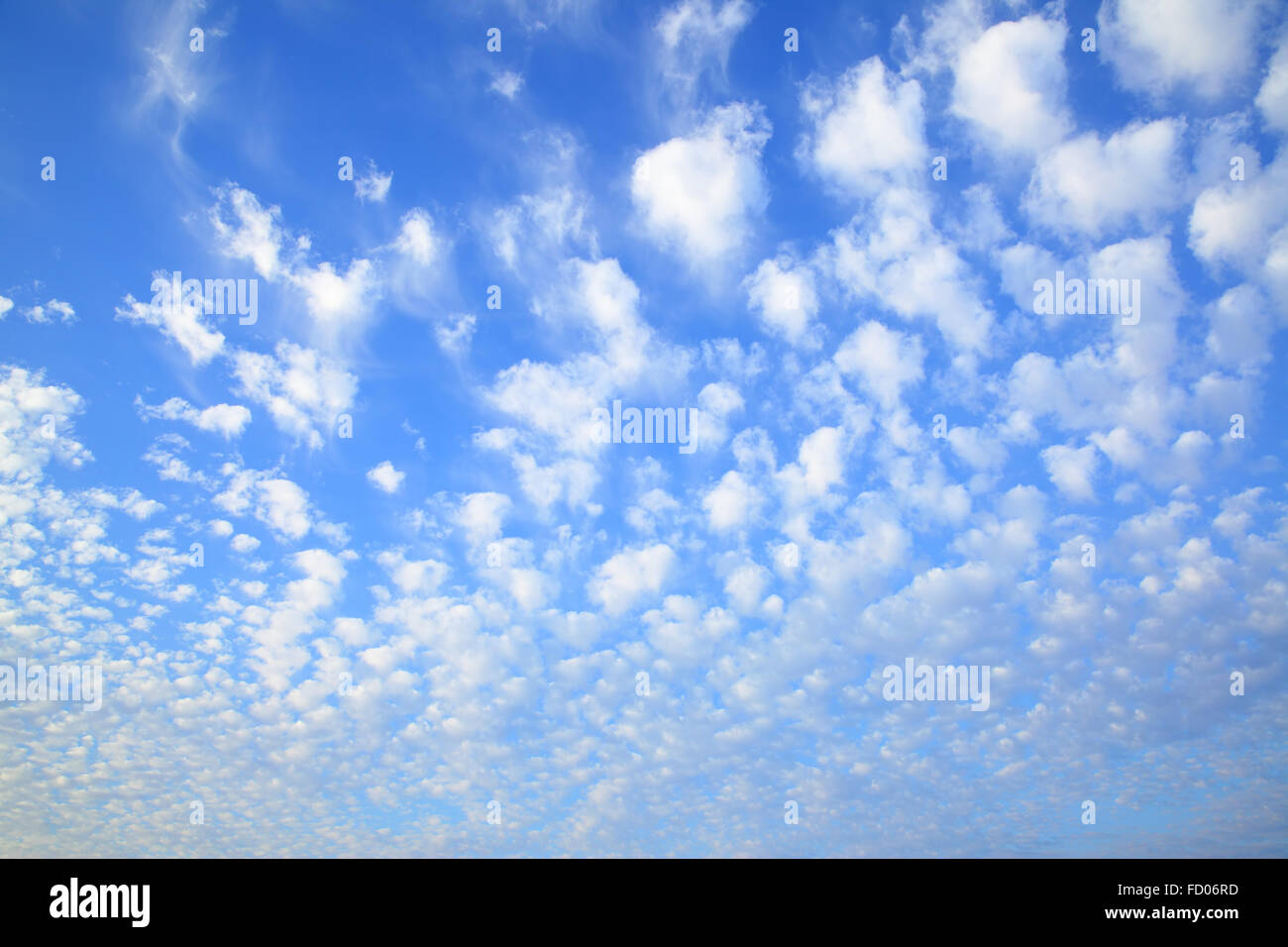 Evening sky with lots small clouds - natural background Stock Photo - Alamy