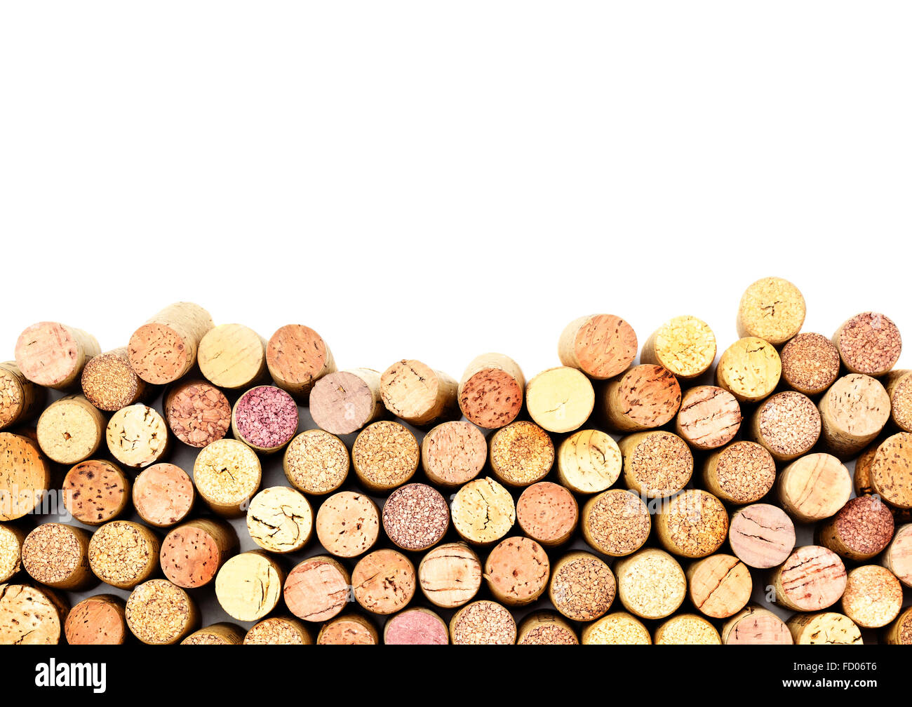 Butt ends of wine corks with copy space Stock Photo - Alamy