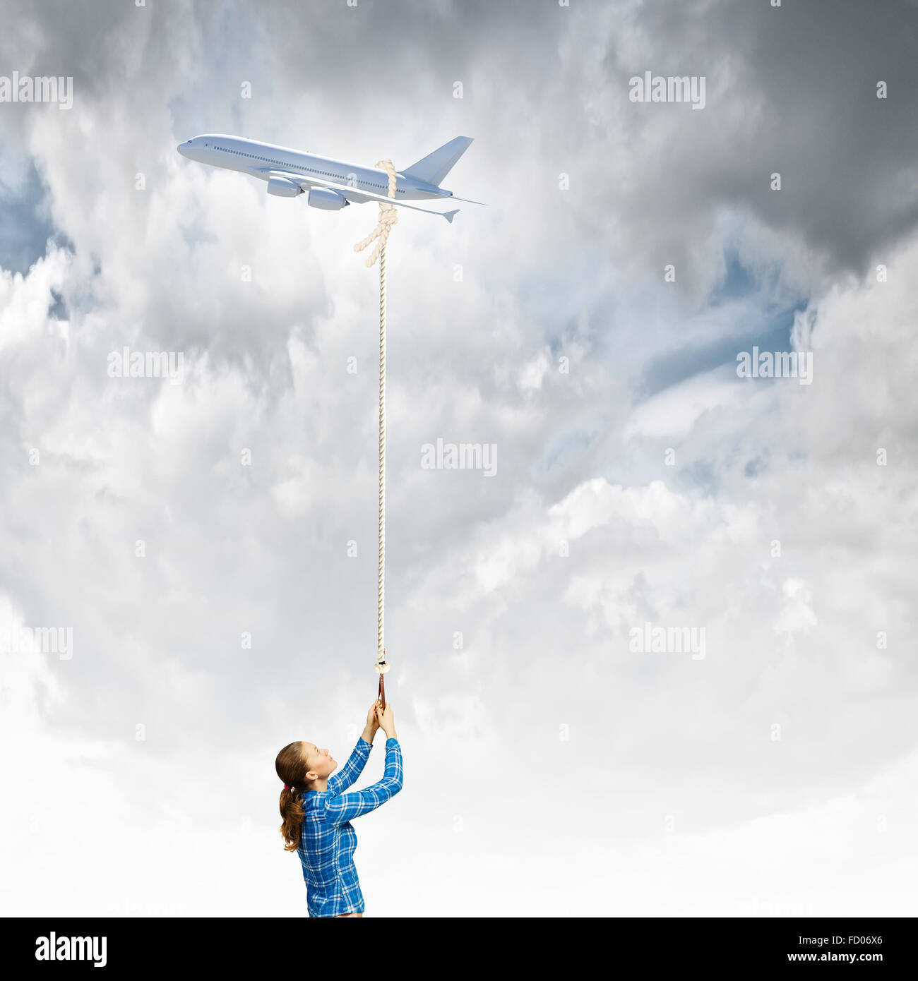 Pull rope plane hi-res stock photography and images - Alamy