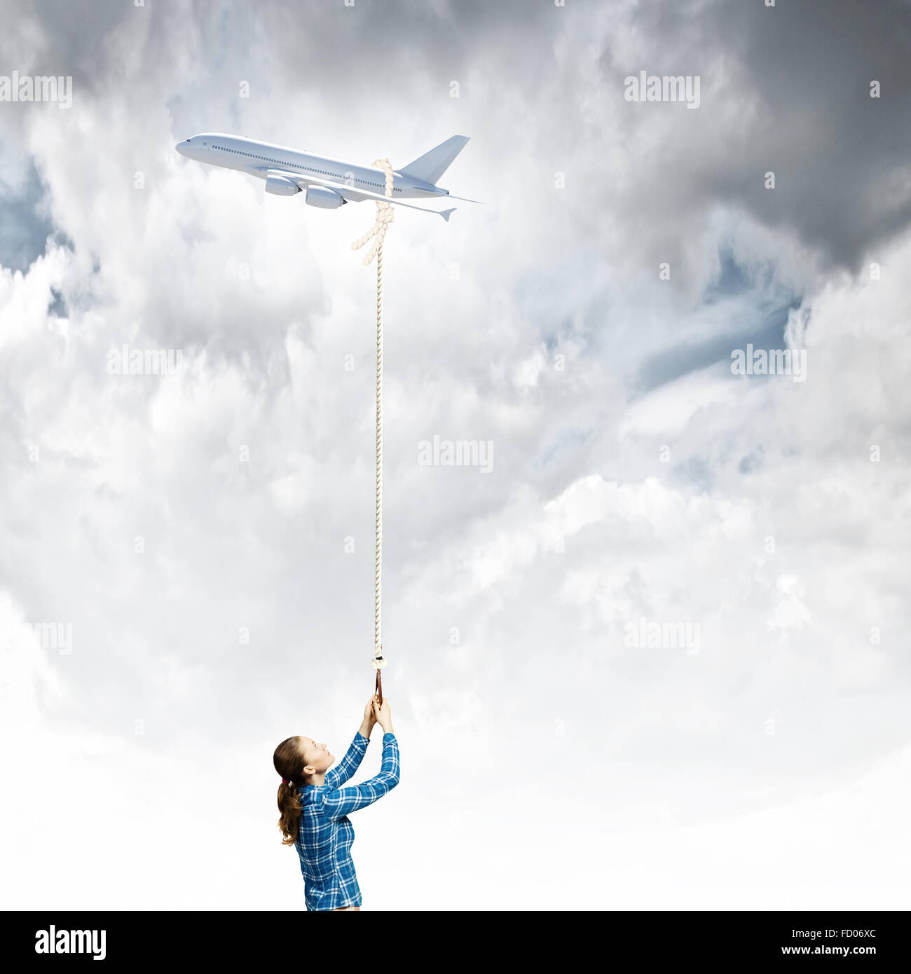 Pull rope plane hi-res stock photography and images - Alamy