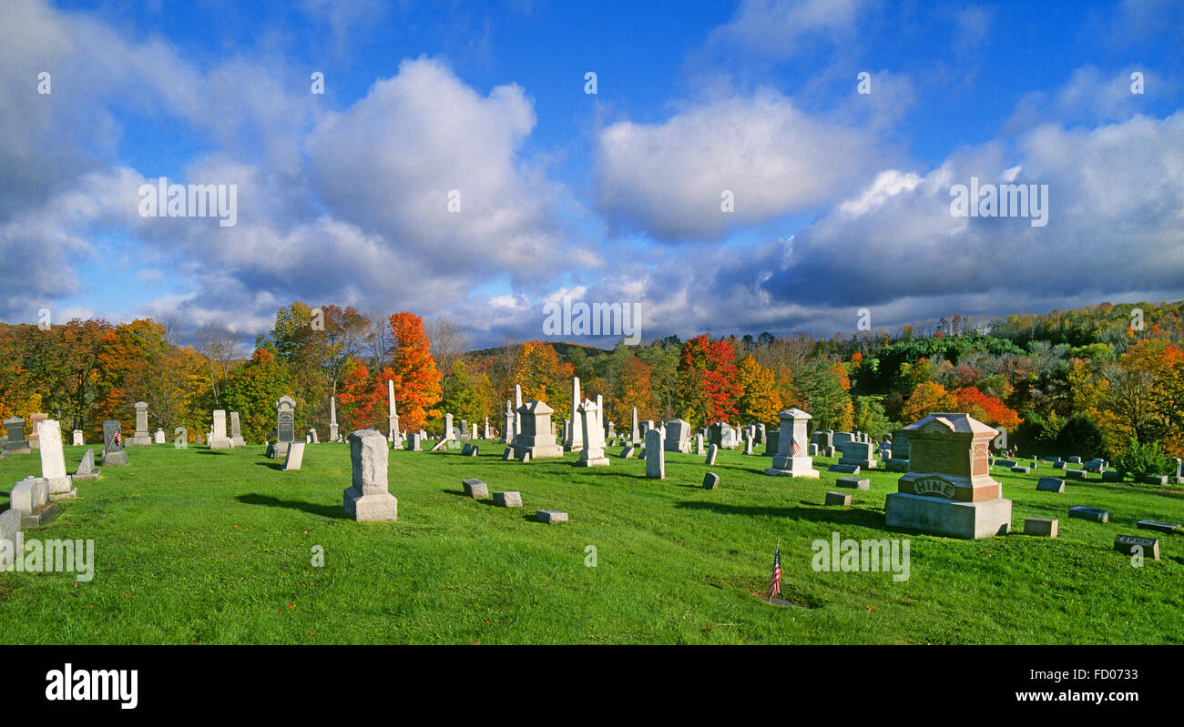 A vermont Cemetery in October Stock Photo - Alamy