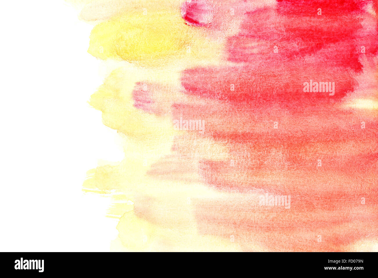 Yellow - red watercolor background with space for your own text Stock ...