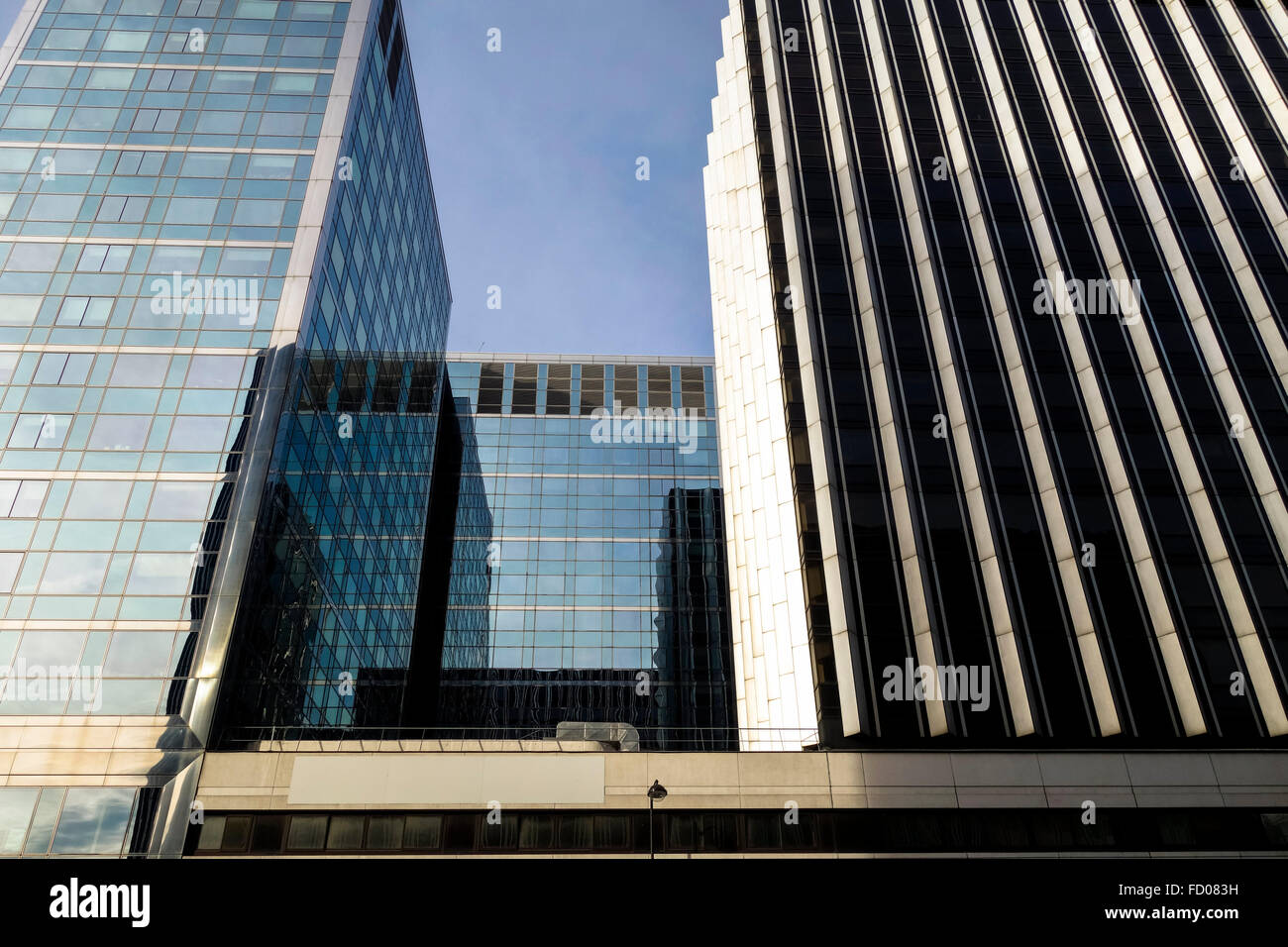 Modern glass office building of Natixis in Paris at dusk sunset, France ...