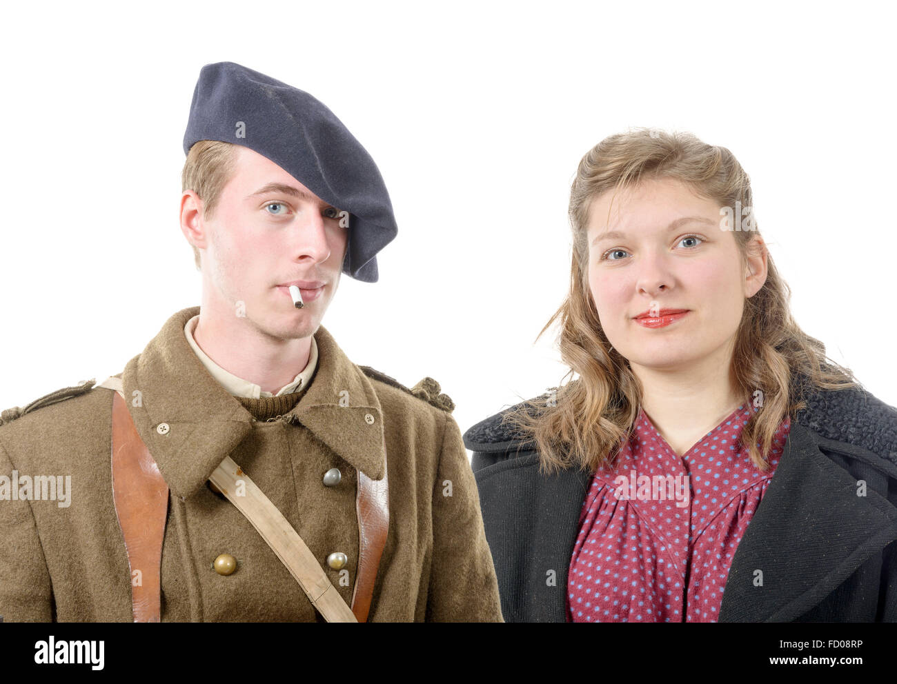 Retro photo of a french soldier hi-res stock photography and images - Alamy