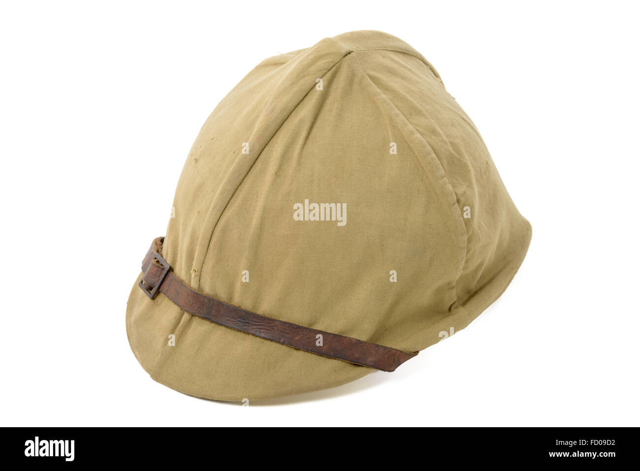 a french military helmet of WWII isolated on the white background Stock ...