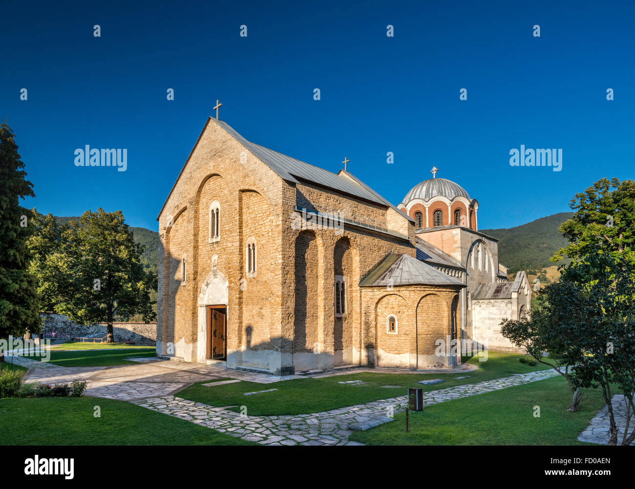 Church at Studenica Monastery, Serbian Orthodox basilica, Romanesque ...
