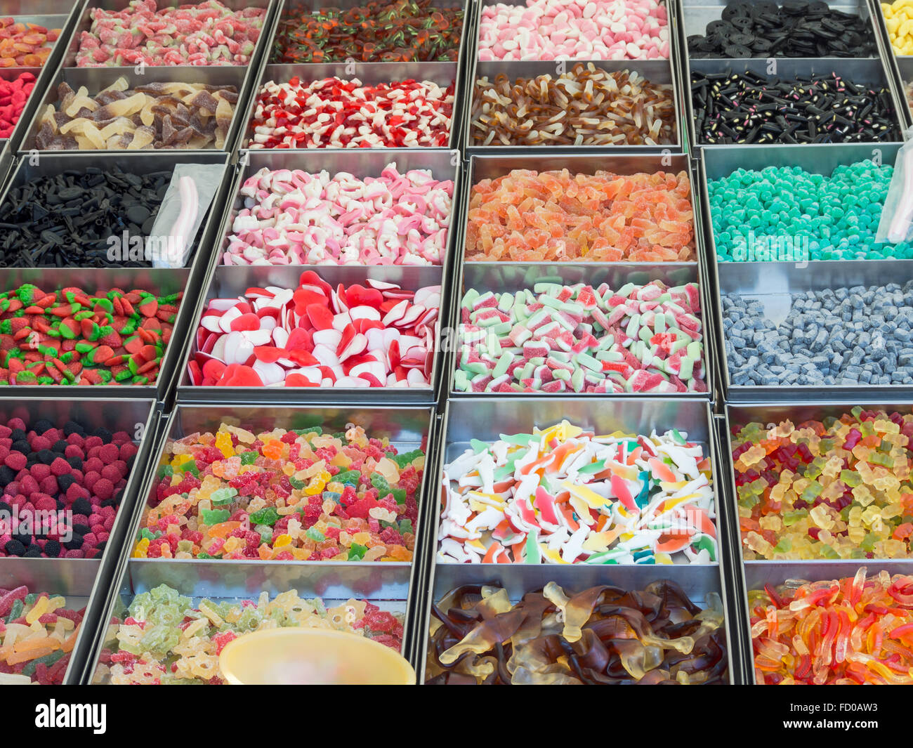 candy colored exposed. Many tasty and delicious colored candies Stock ...
