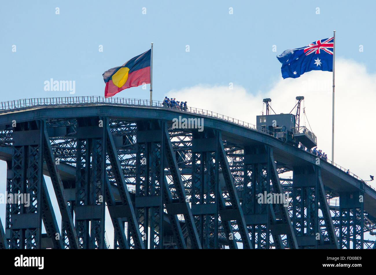 Aboriginal flag sydney harbour bridge hi-res stock photography and ...