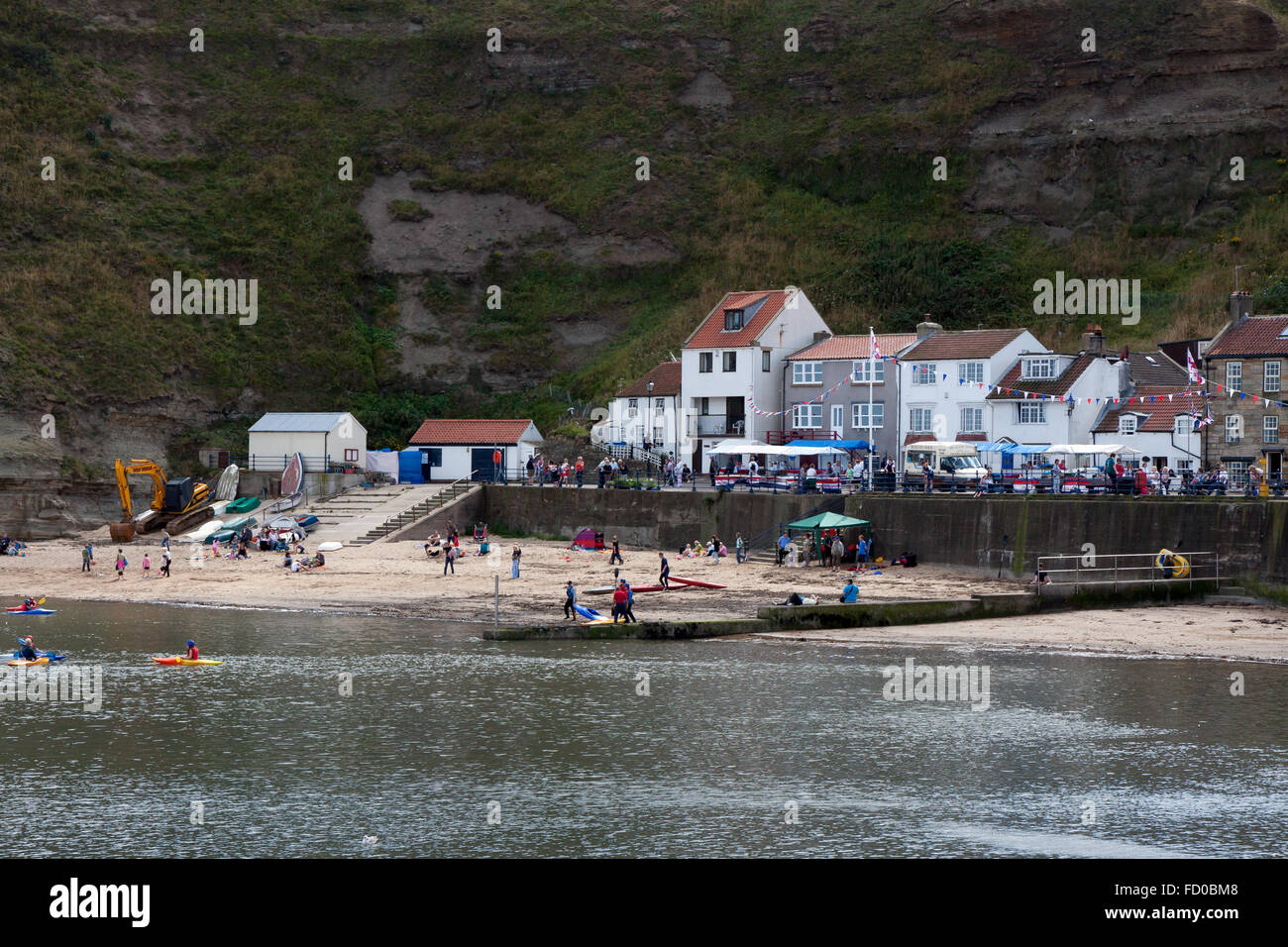 View of Staithes harbour North Yorkshire Stock Photo - Alamy