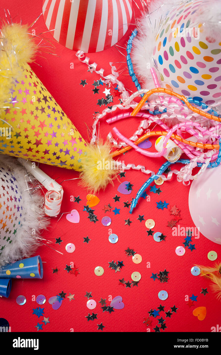 Colorful materials for party Stock Photo - Alamy
