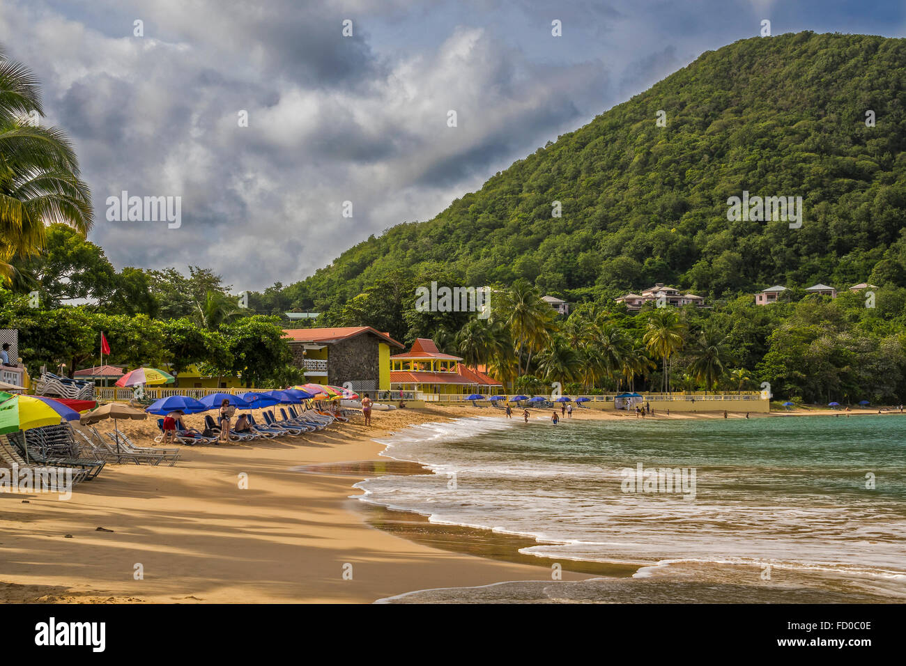 Reduit Beach St. Lucia West Indies Stock Photo - Alamy