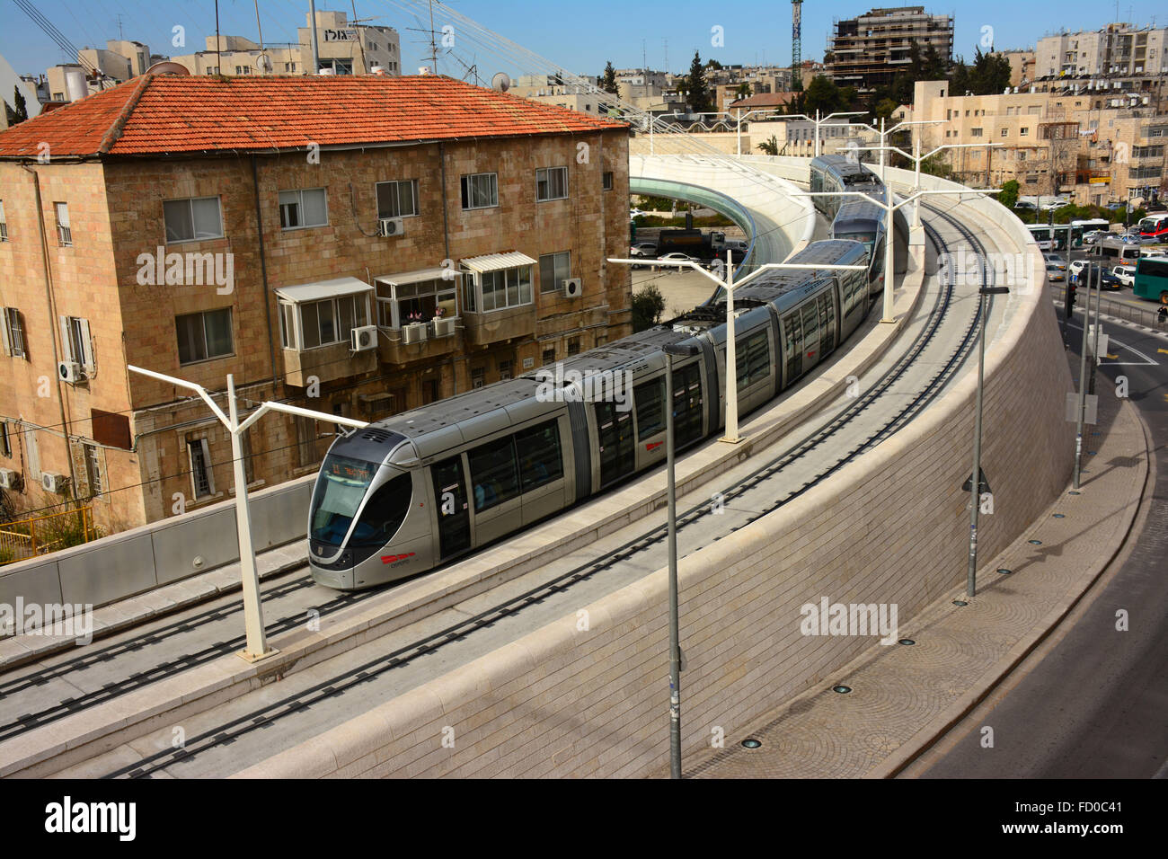 Light train , Jerusalem, Israel Stock Photo - Alamy