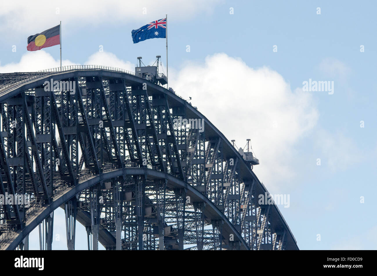 Aboriginal flag sydney harbour bridge hi-res stock photography and ...