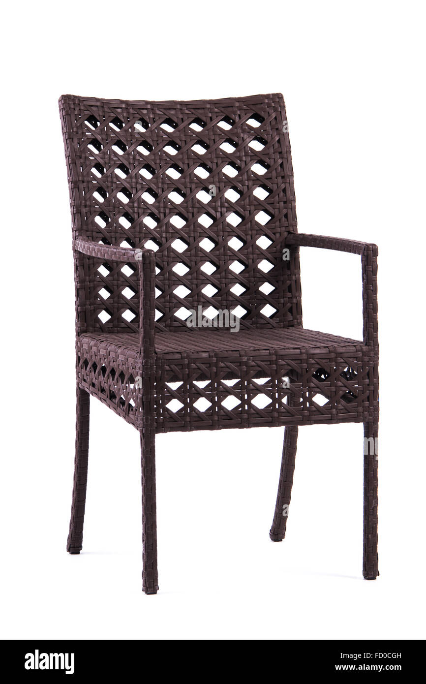 Chair made of artificial rattan Stock Photo - Alamy