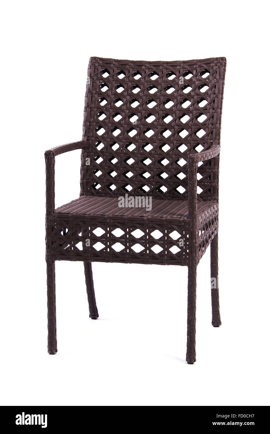 Chair made of artificial rattan Stock Photo - Alamy