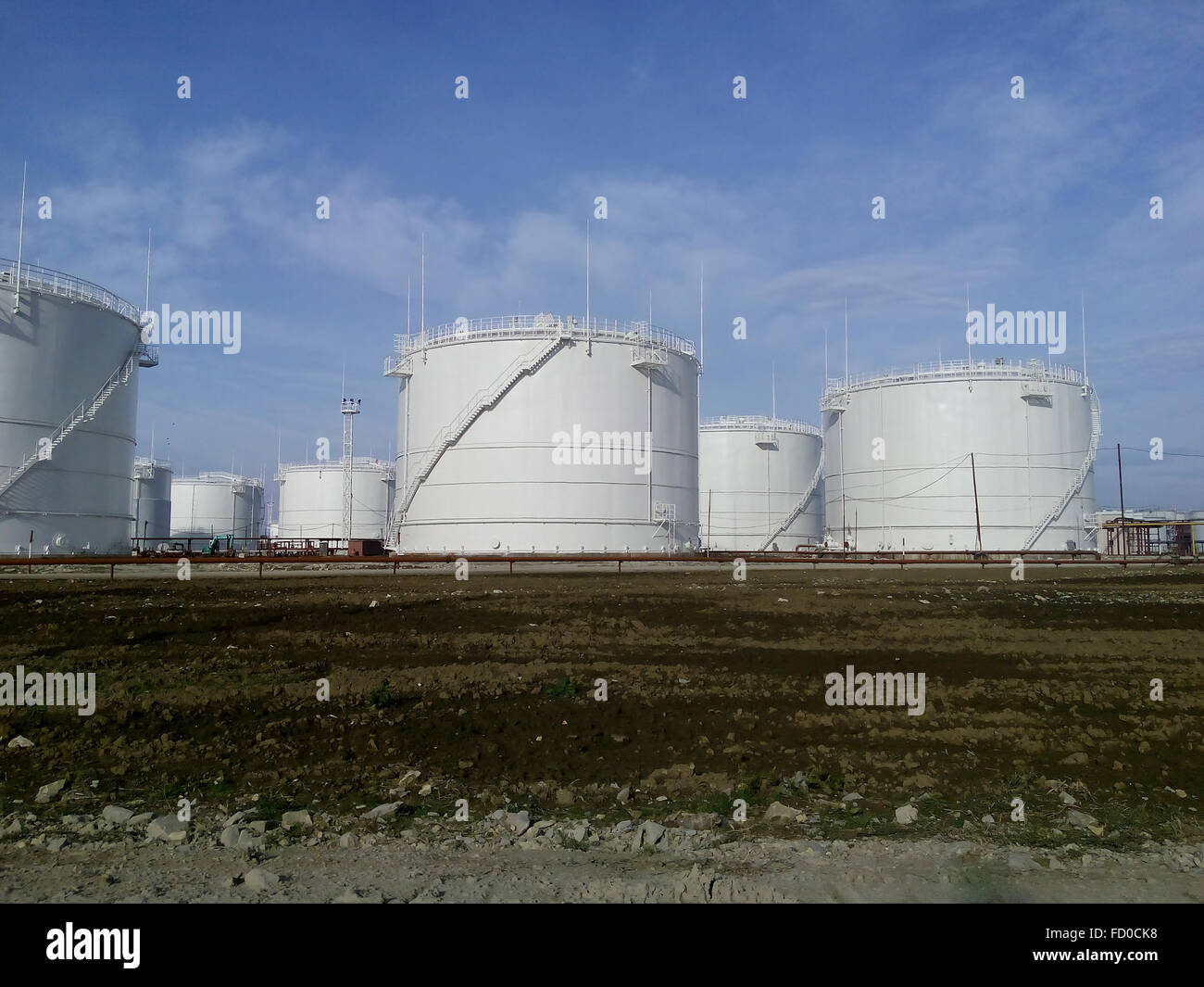 Storage tanks for petroleum products Stock Photo - Alamy