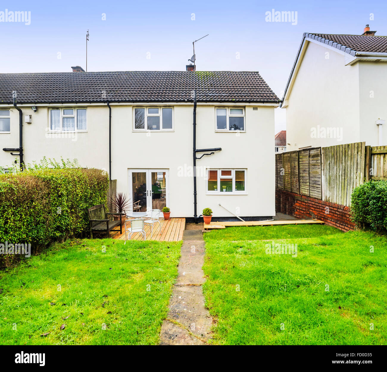 concrete terraced house Stock Photo - Alamy