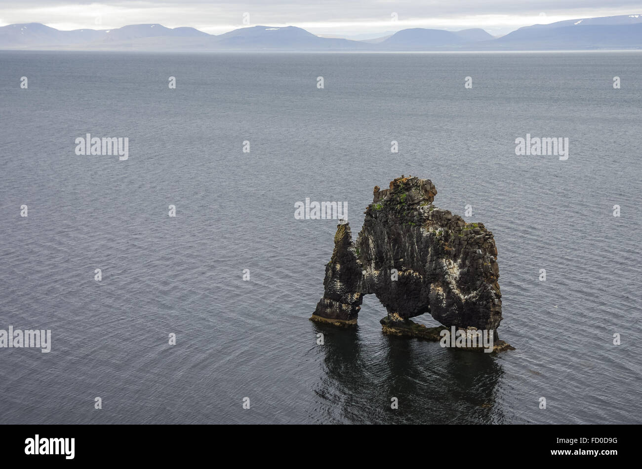 Stone "mammoth" Iceland. The picturesque cliff in Bay of Hoonah ...