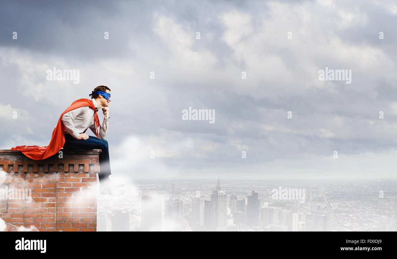 Superman Standing On Building
