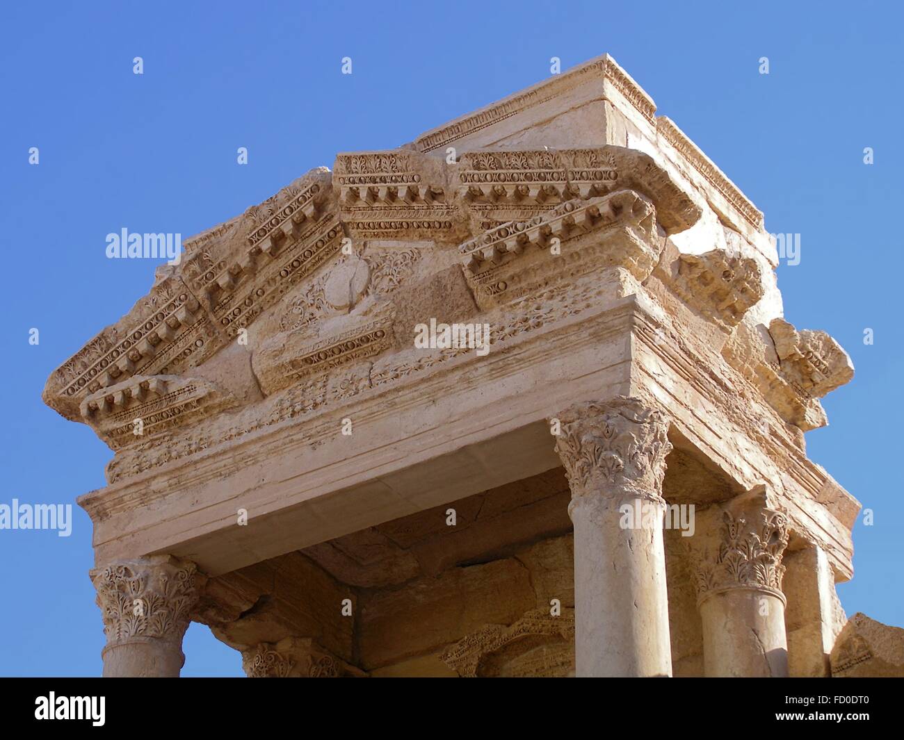 Detail of the main entrance of the stage in the Roman Theatre Roman ...