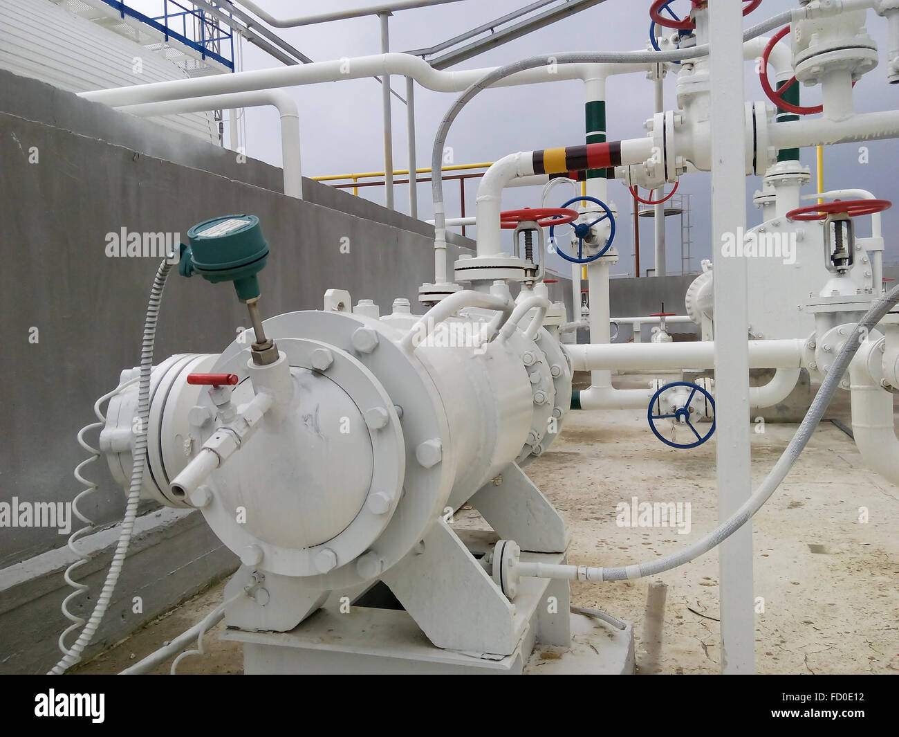 The pump for pumping hot products of oil refining Stock Photo - Alamy