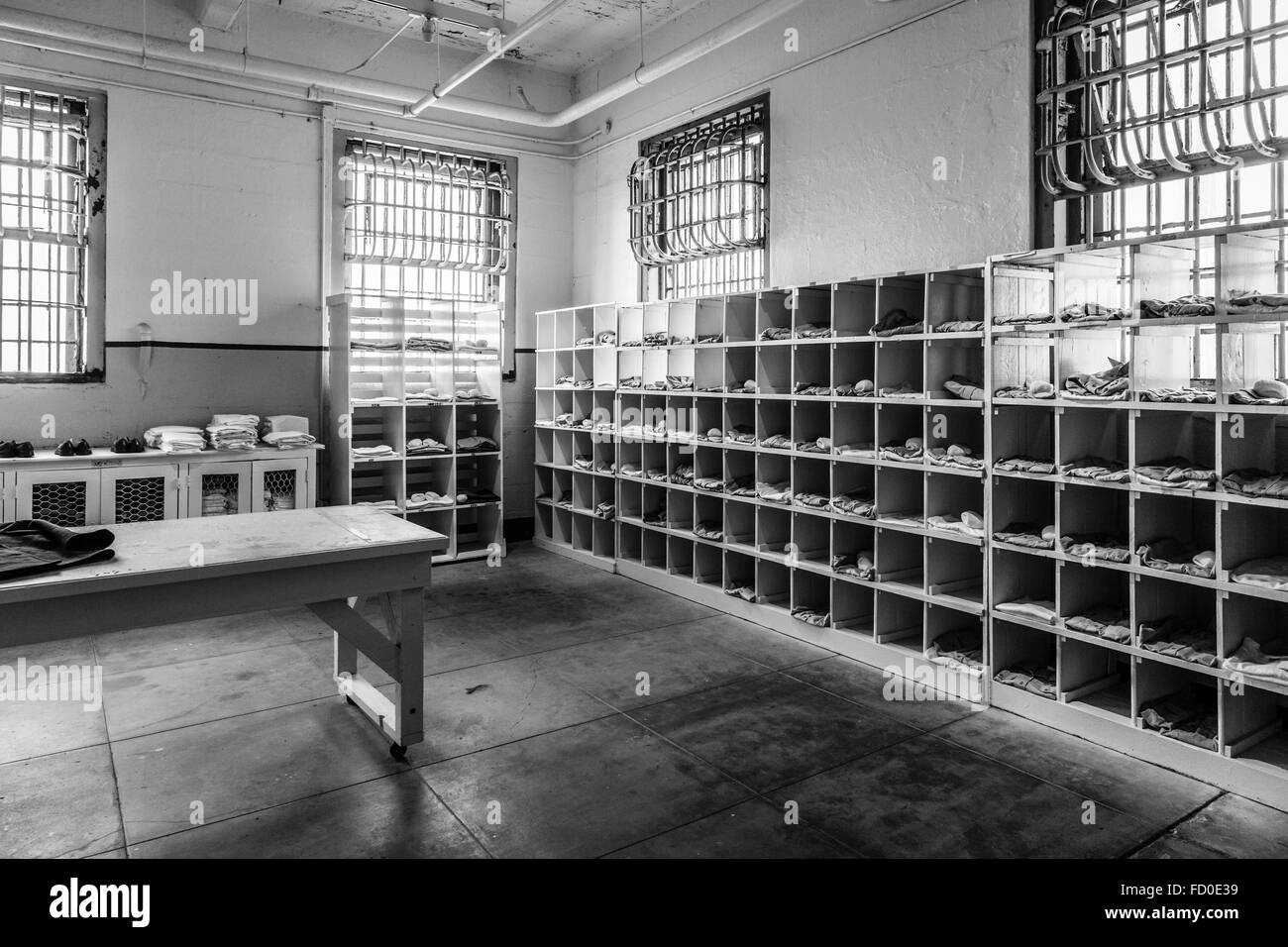 Alcatraz island national historic landmark Black and White Stock Photos ...