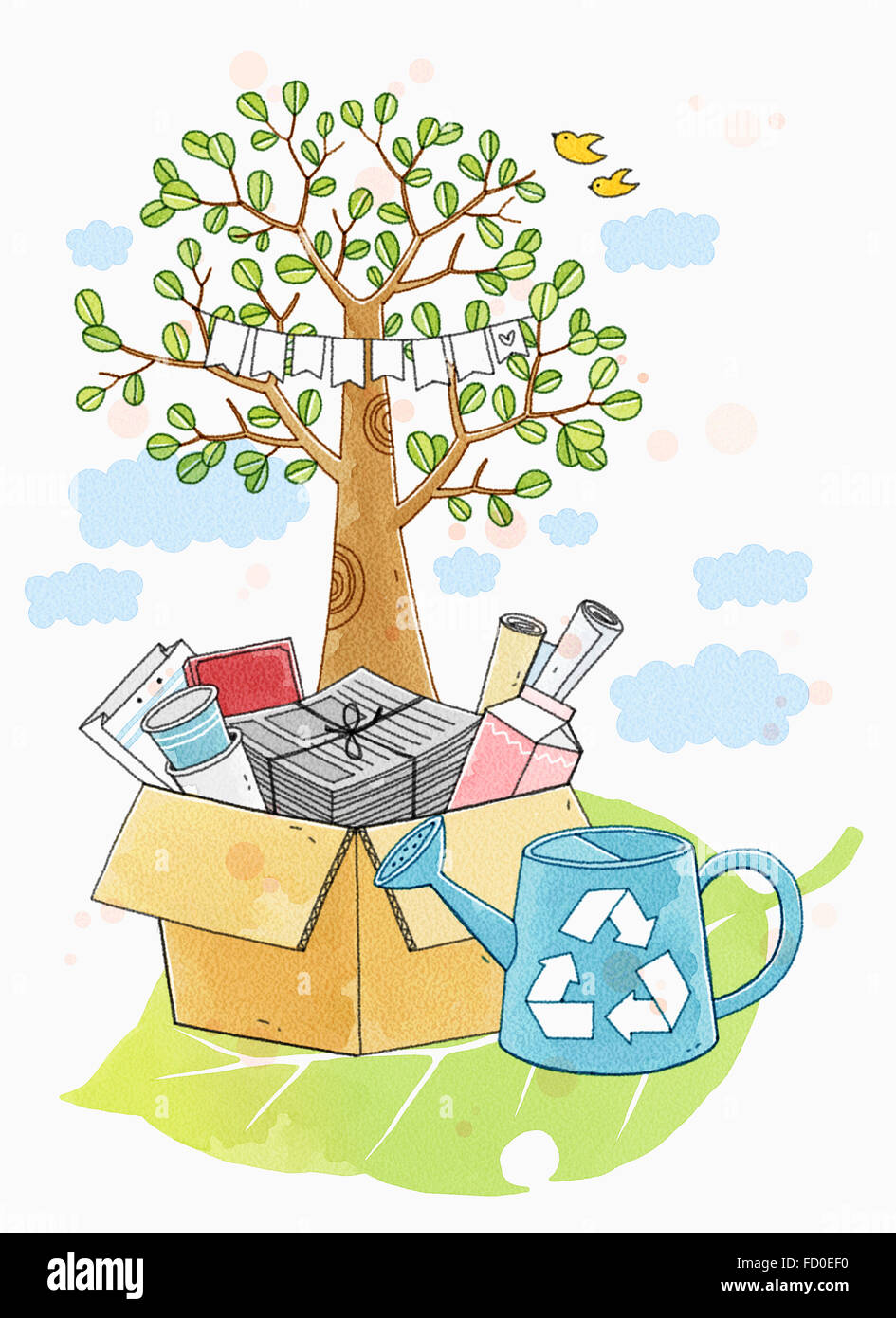 Environmental protection by waste sorting and recycle Stock Photo - Alamy