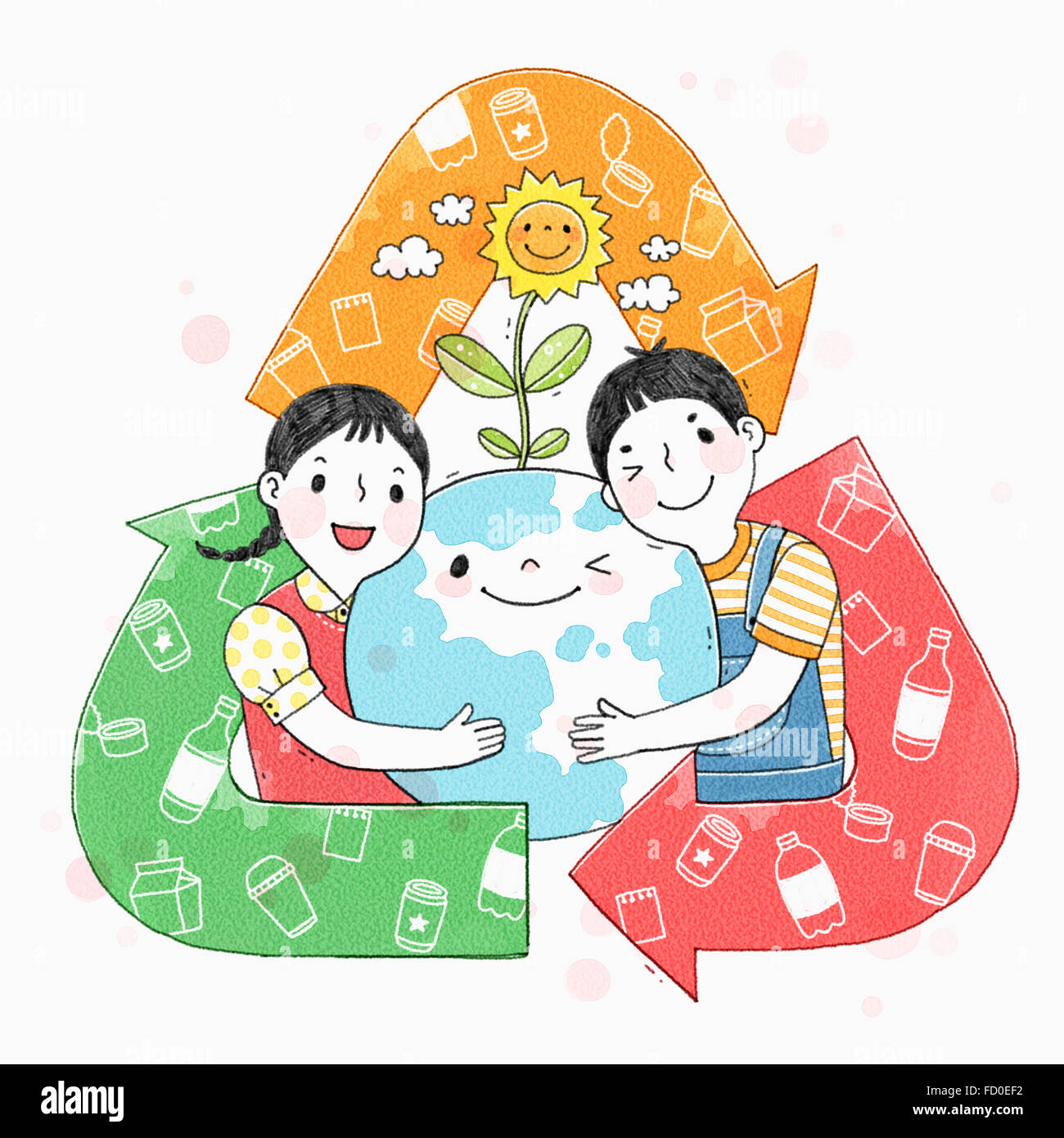 Environmental protection by waste sorting and recycle Stock Photo - Alamy