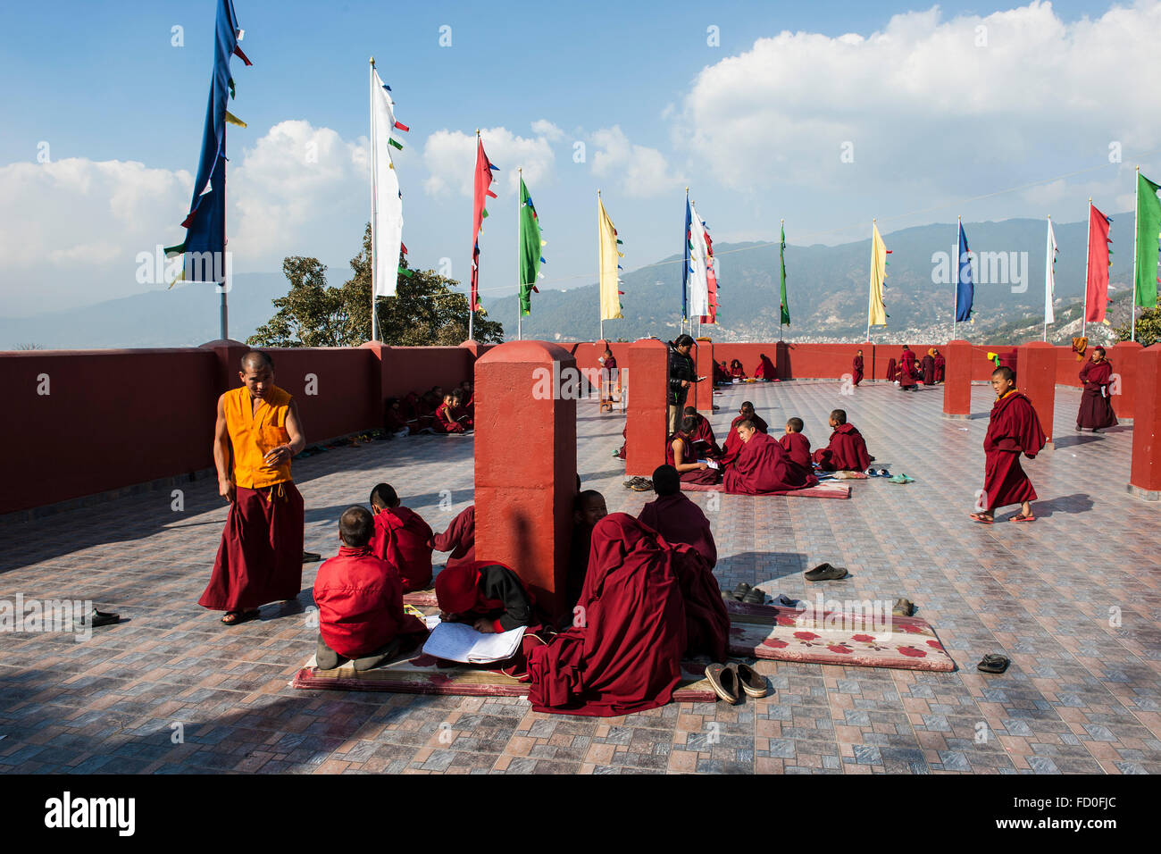 Nepal, Kopan monastery Stock Photo - Alamy