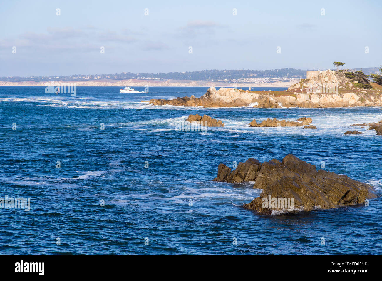 Seascape of Monterey Bay at Sunset in Pacific Grove, California, USA ...