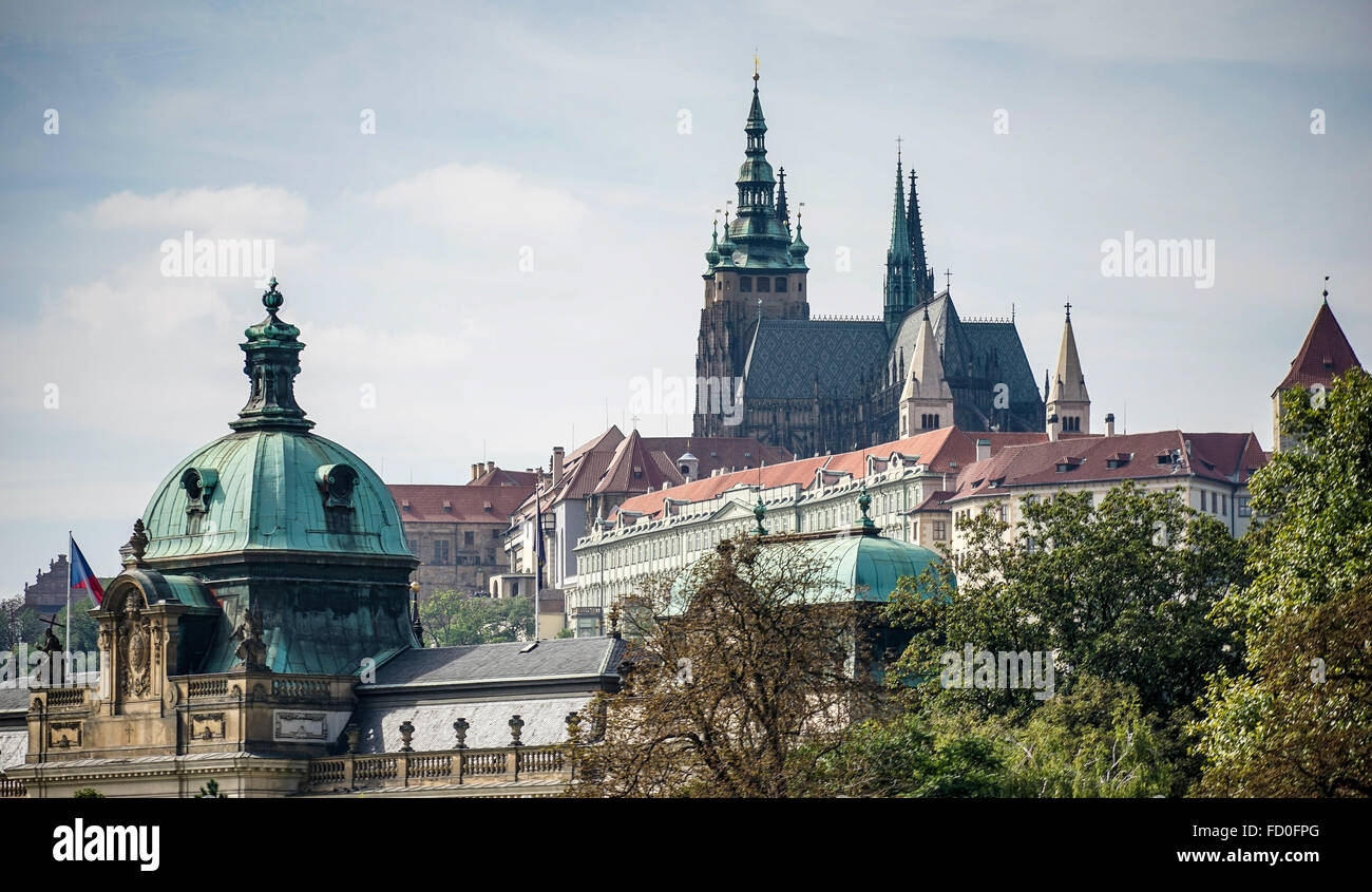 View from the Cechuv Bridge in Prague Stock Photo - Alamy