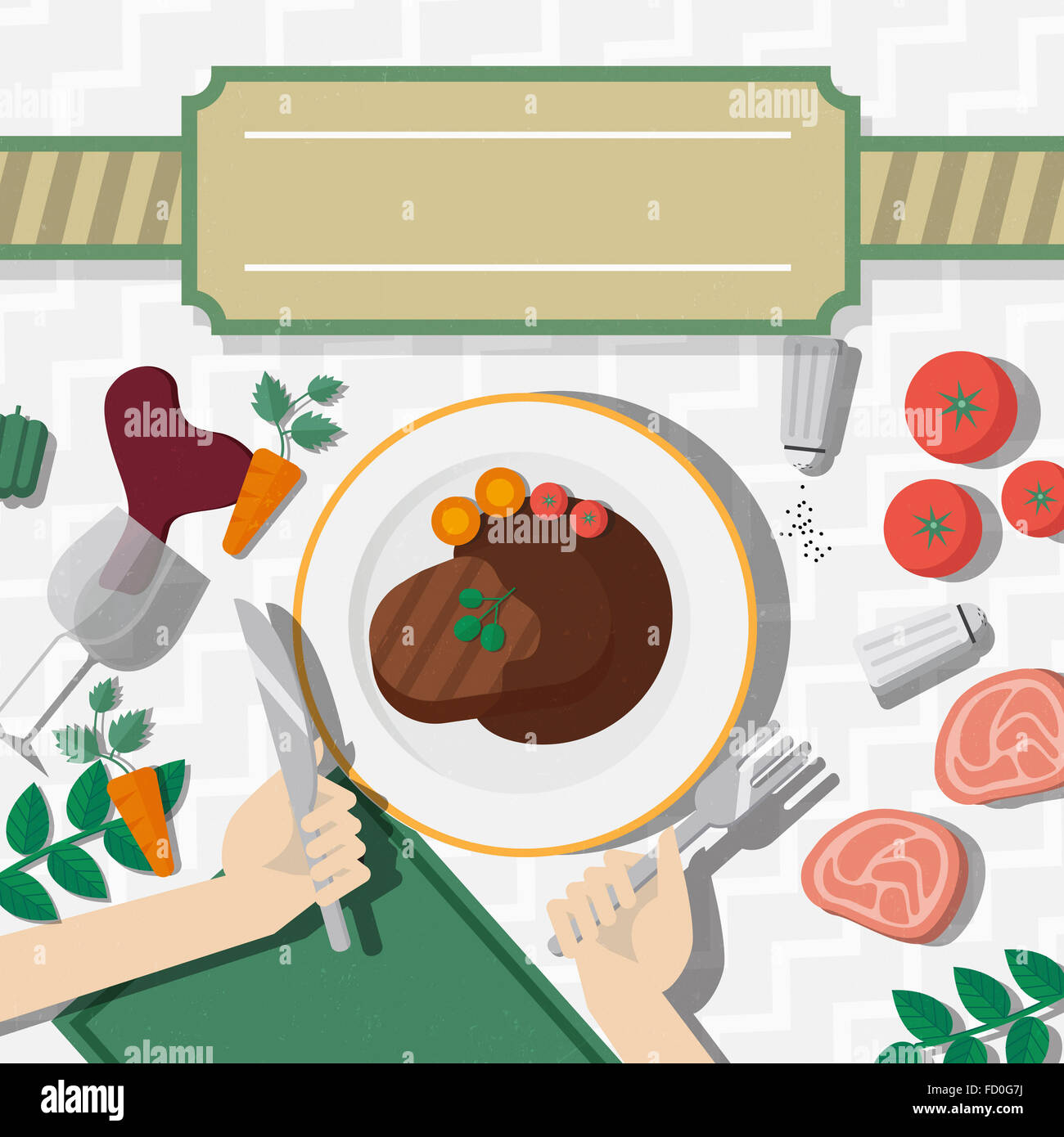 Background of menu, steak Stock Photo - Alamy