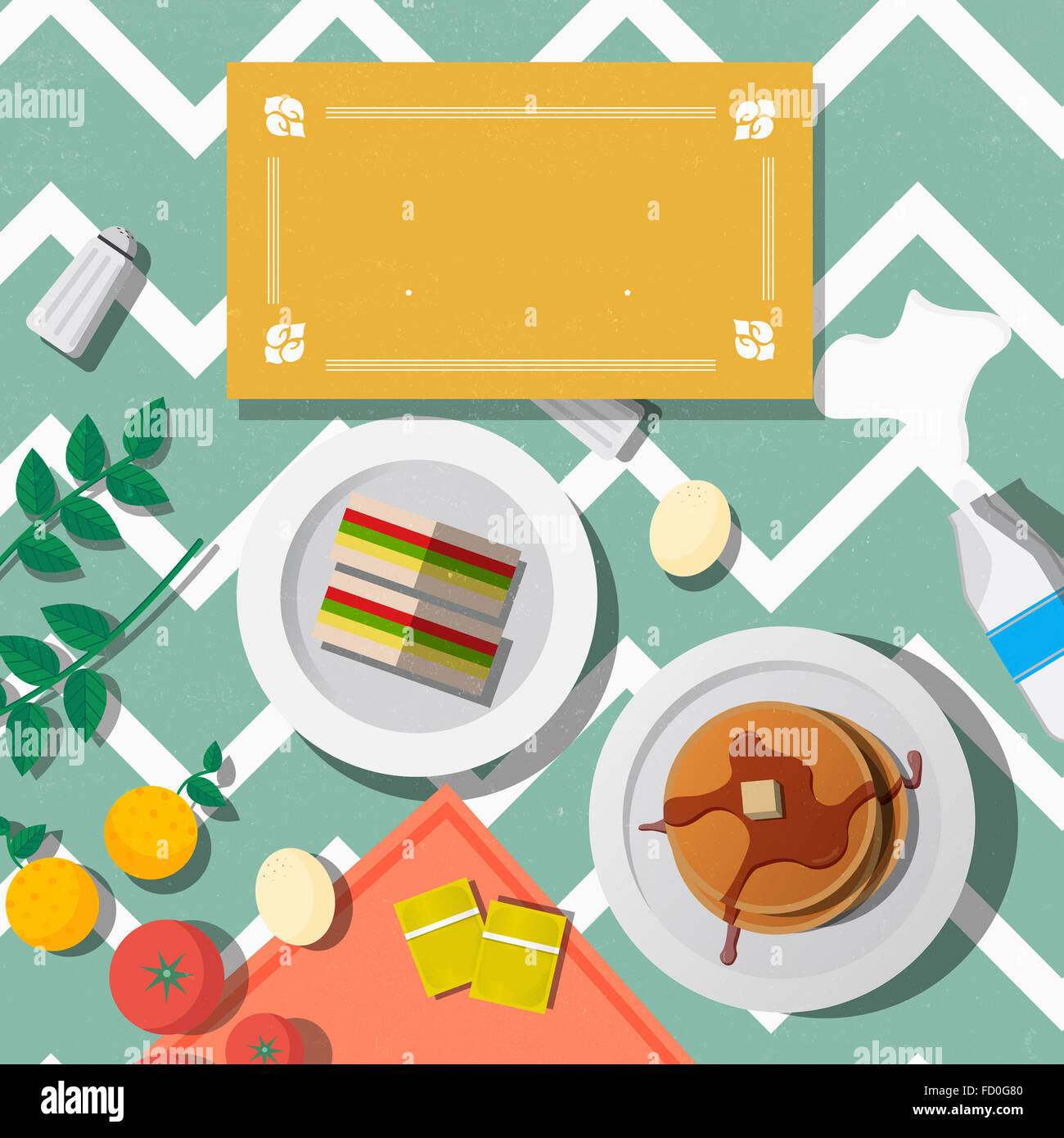 Background of food menu, brunch Stock Photo - Alamy
