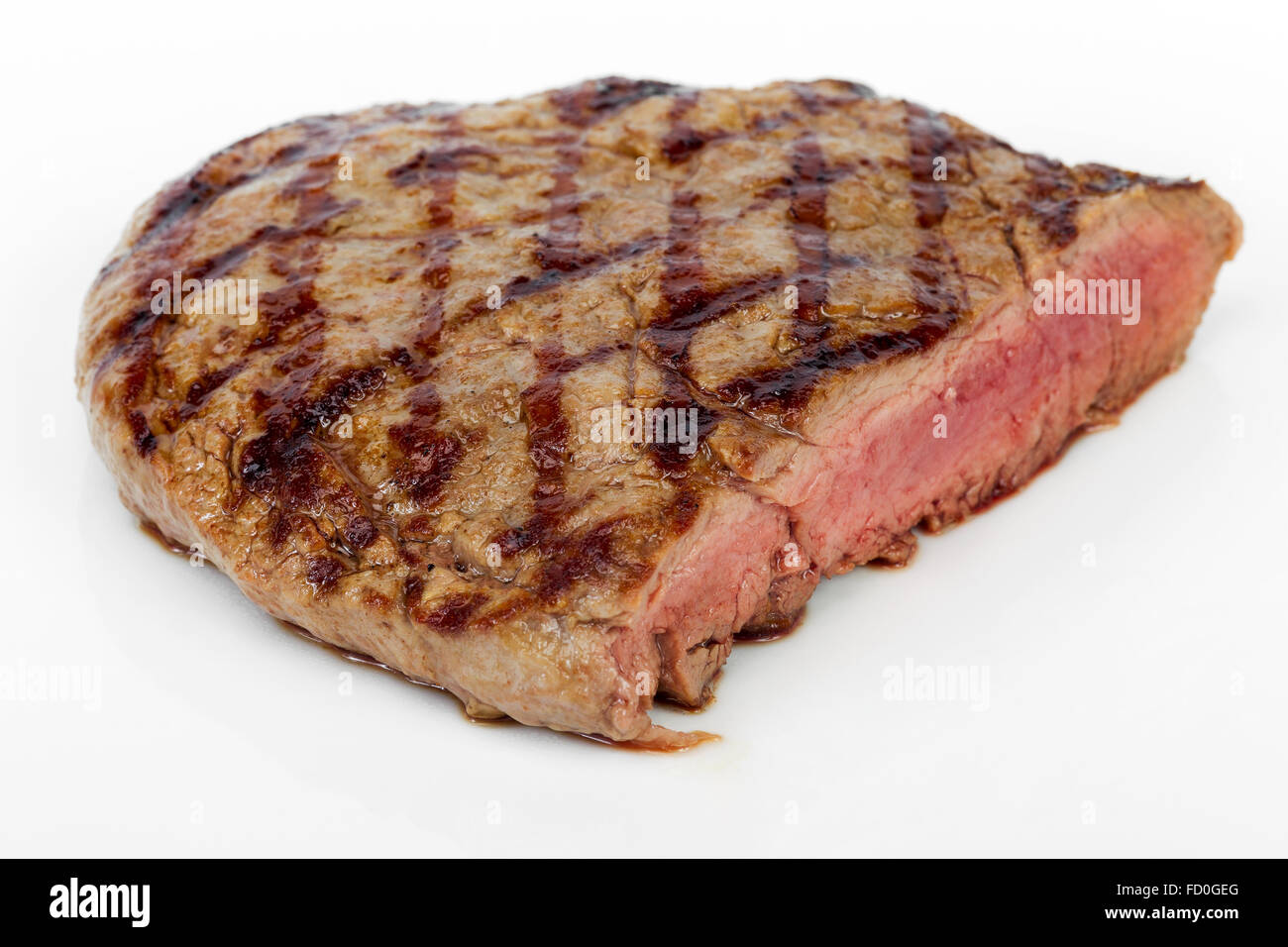 Cooked Steak With White Background