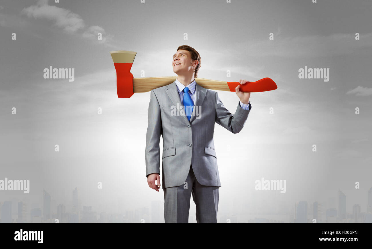 Axe on shoulder hi-res stock photography and images - Alamy