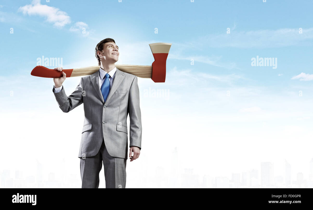Axe on shoulder hi-res stock photography and images - Alamy