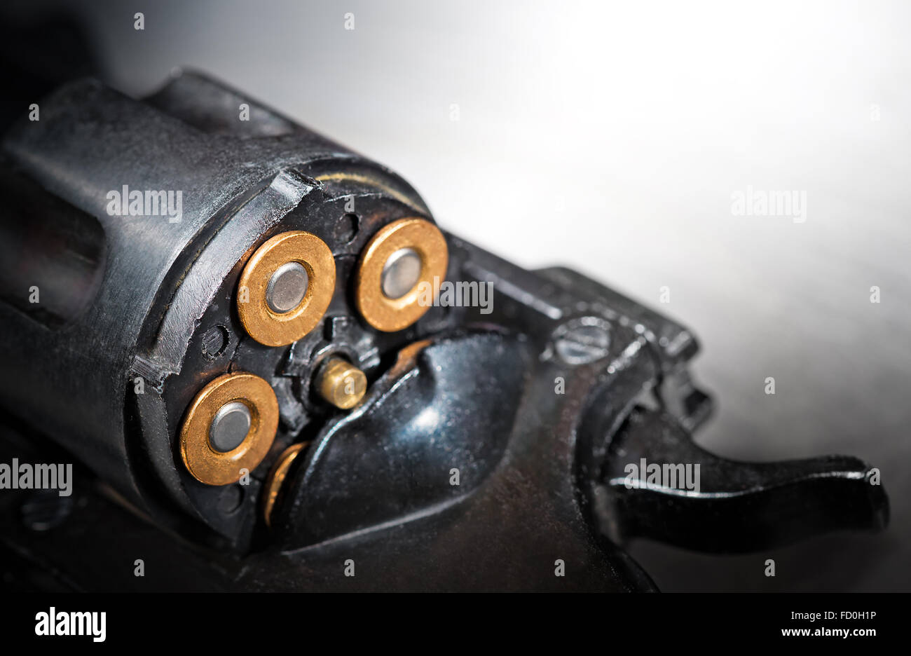 detail of a revolver with cartridge Stock Photo - Alamy