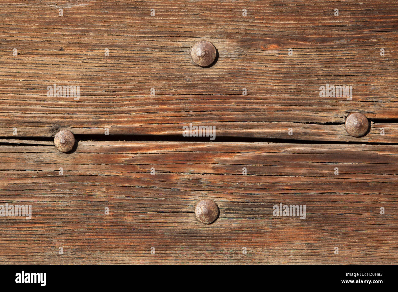 Old wooden gate fixed with rivets. Background texture Stock Photo - Alamy