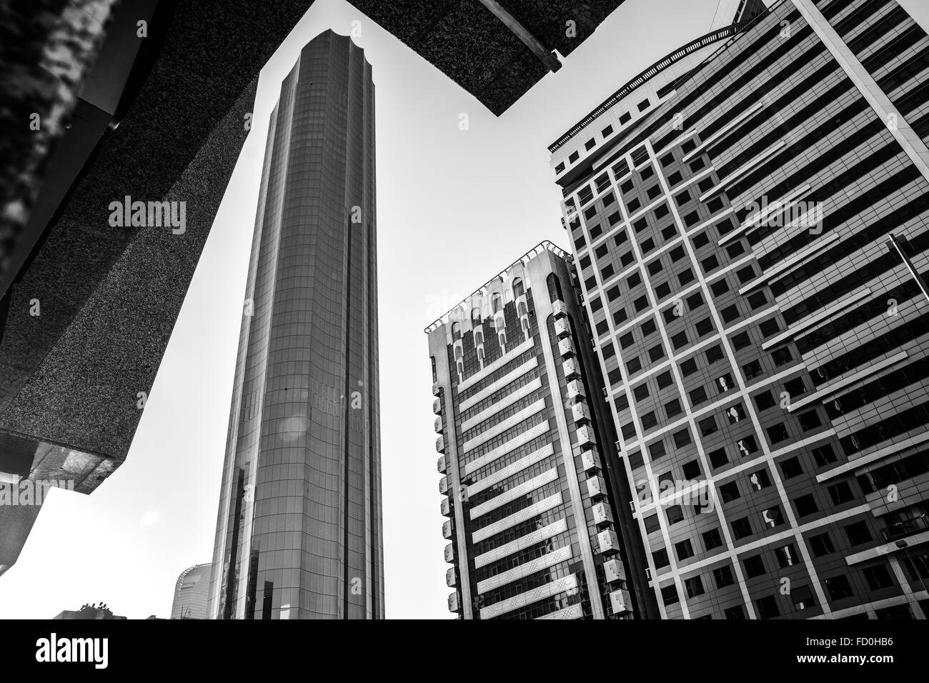 Modern office tower block Black and White Stock Photos & Images - Alamy