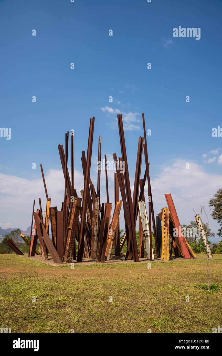 Chris Burden’s 'Beam Drop' sculpture, Inhotim botanical Garden and ...