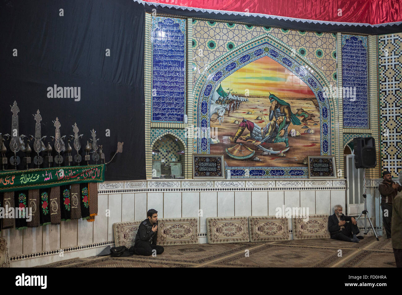 Hosseinie during Ashura ritual in Kashan, Iran Stock Photo - Alamy
