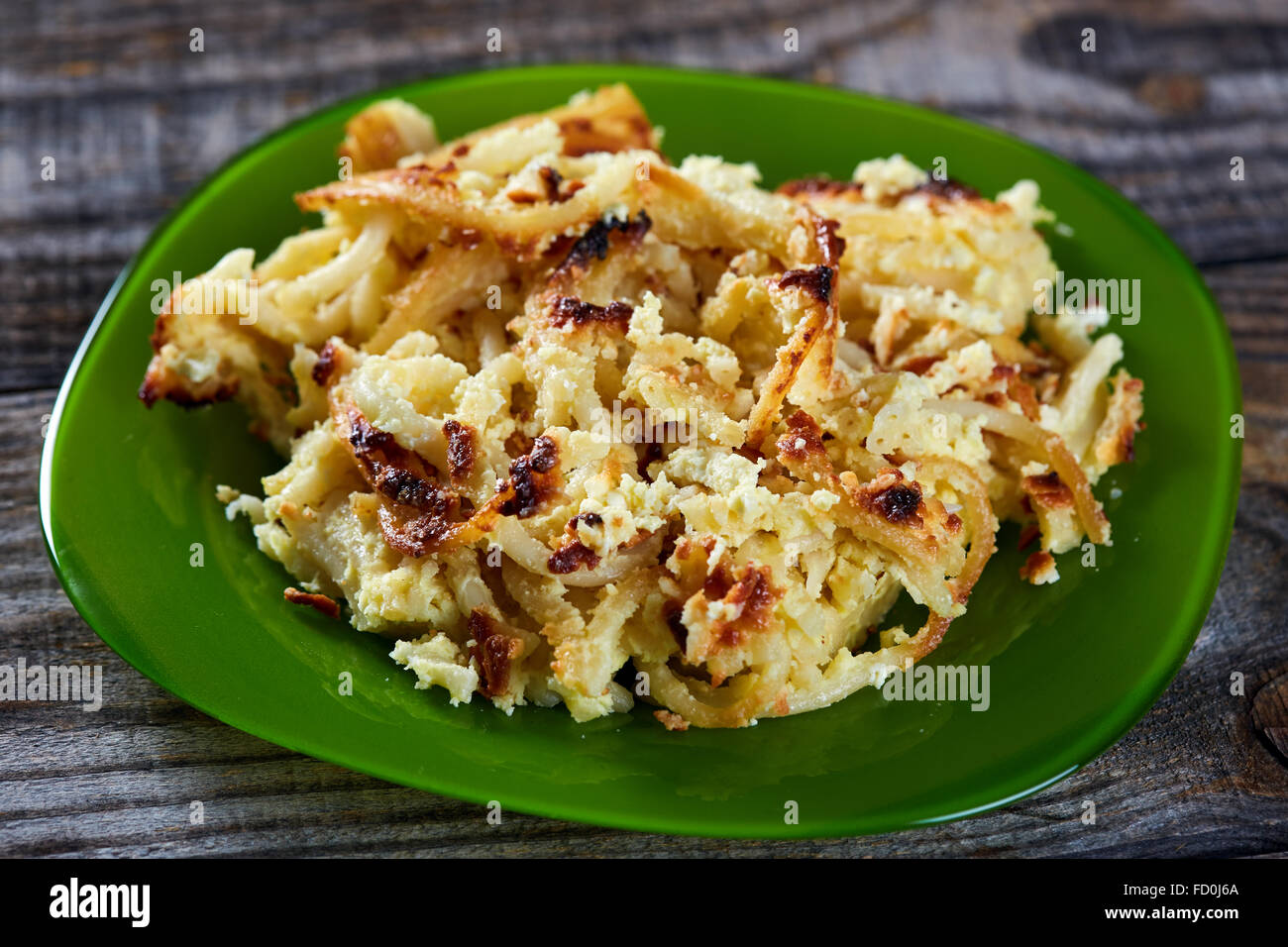 Oven baked homemade macaroni with cheese with a crispy top Stock Photo ...