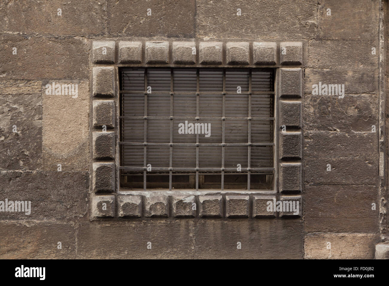Renaissance barred window in Bergamo, Lombardy, Italy Stock Photo - Alamy