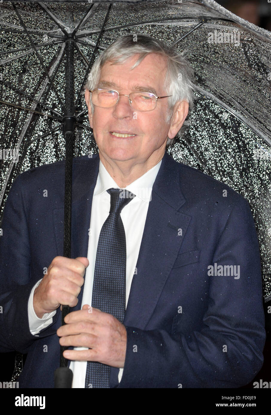 Tom courtenay attending world premiere dads army odeon leicester square ...