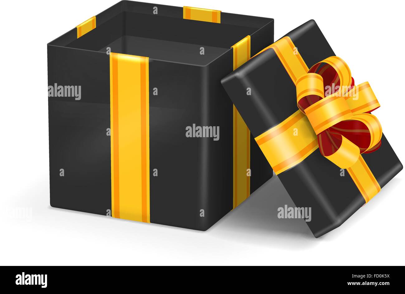 Open black box gold Stock Vector Images - Alamy